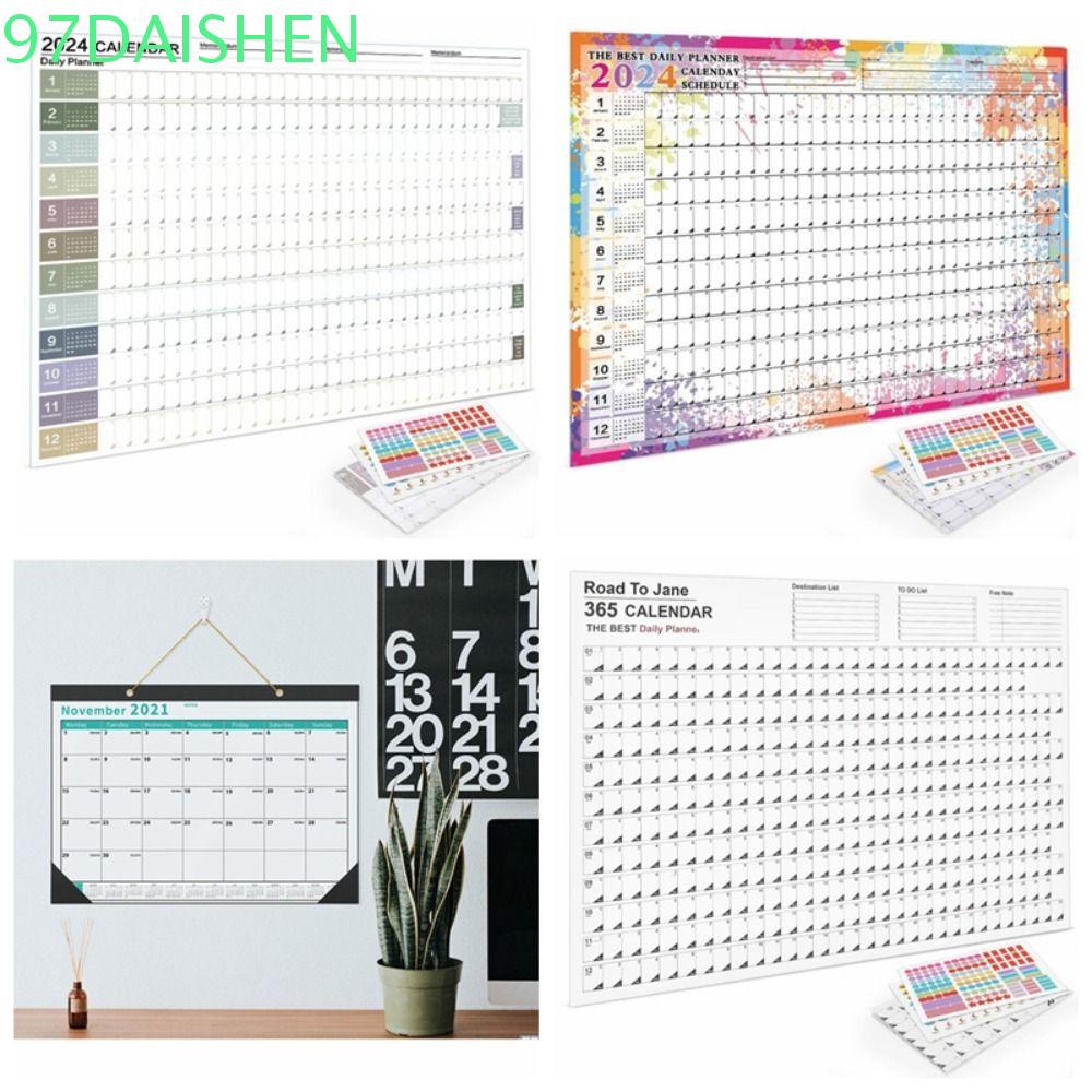 DAISHEN 2024 Wall Calendar Planner, Yearly Weekly Annual Easy To Use ...