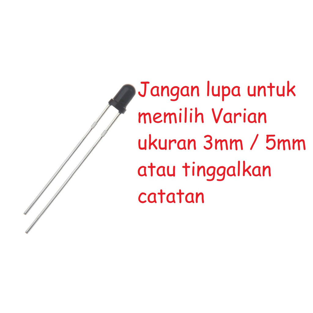 HITAM Photodioda Photo Black LED Diode Photo 3mm/5mm | Shopee Philippines