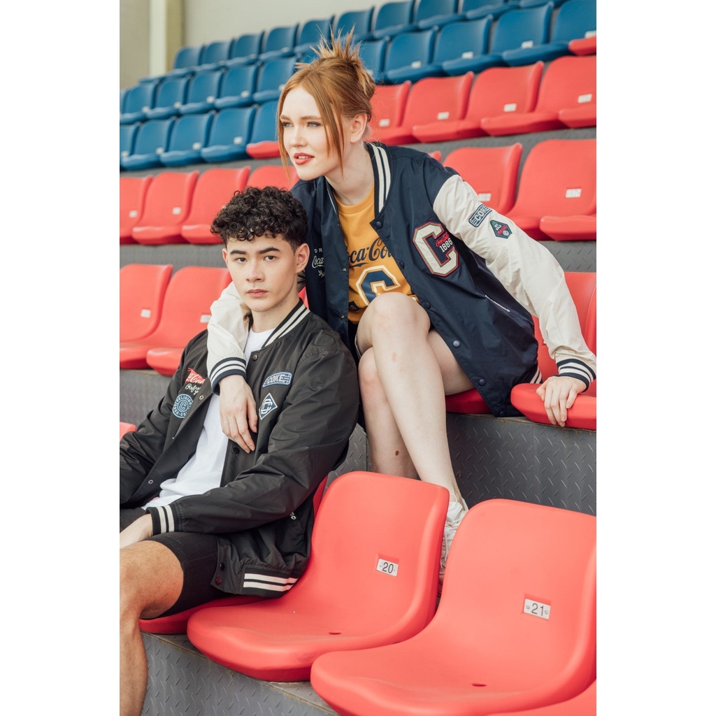 Mossimo Coca Cola Midnight Blue Oat Unisex Modern Jacket with Patch ...