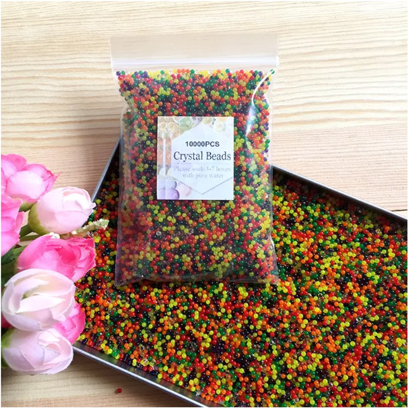 10000PCS/Bag Pearl Shaped Crystal Soil Growing Jelly Balls Hydrogel Gel ...