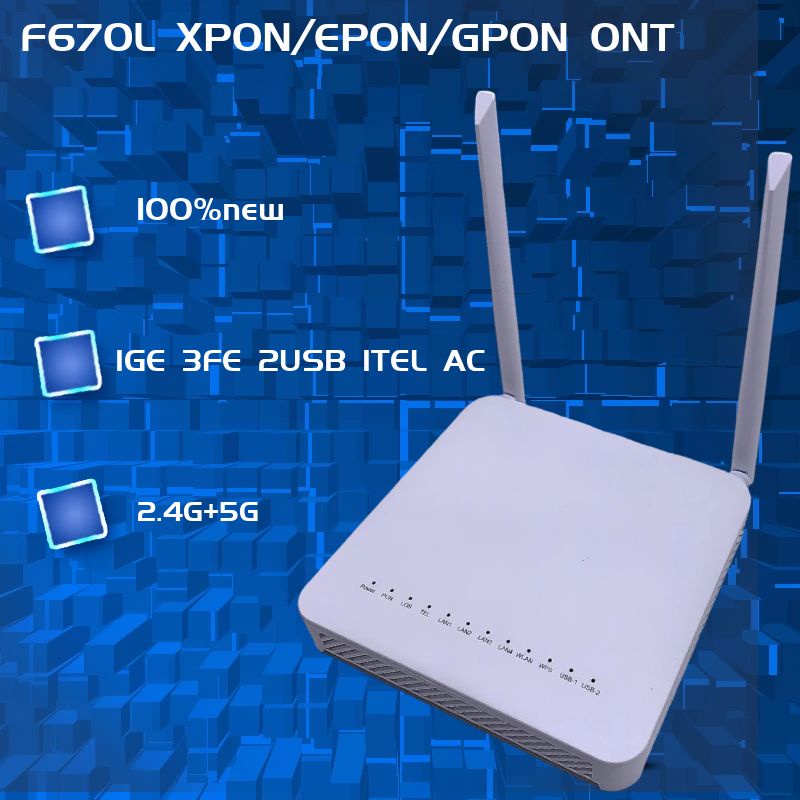 5pcs 100% NEW ONU xpon F670L 5G ONT epon/gpon Dual Band 4ge+1tel+2usb ...