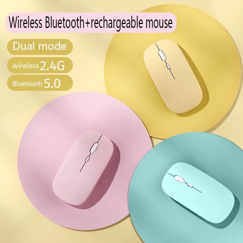 Wireless Mouse Bluetooth Mouse 2.4GHz Wireless Optical Rechargeable ...