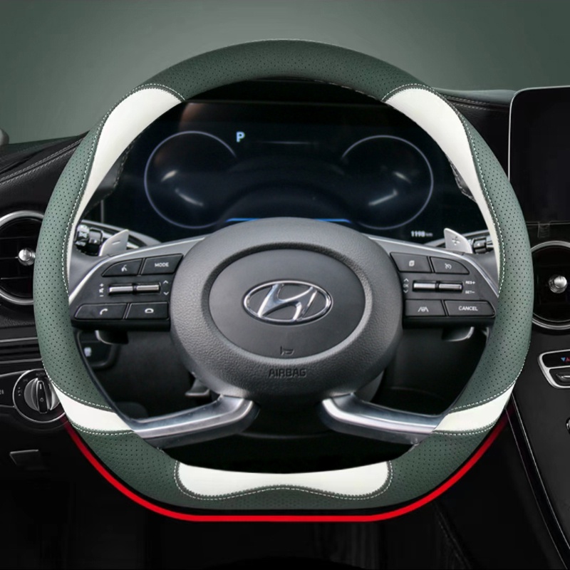 Microfiber Leather D Shape Car Steering Wheel Cover For Hyundai Creta ...