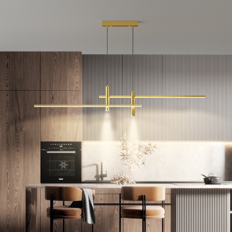 HQ Nordic Minimalist Dining Chandelier Modern Simple Long Strip Dining ...