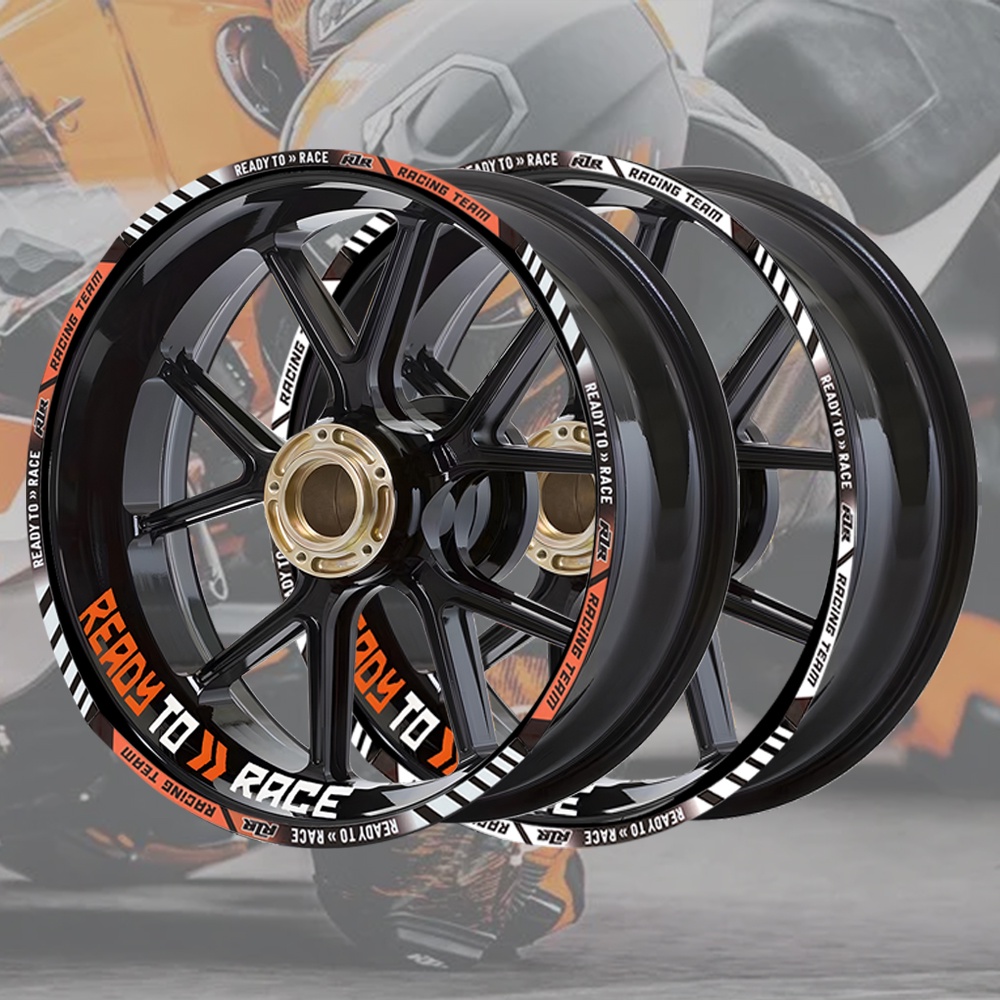 KTM Duke Motorcycle Wheel Sticker 17 Inch Rim Stripe Tape READY TO RACE ...