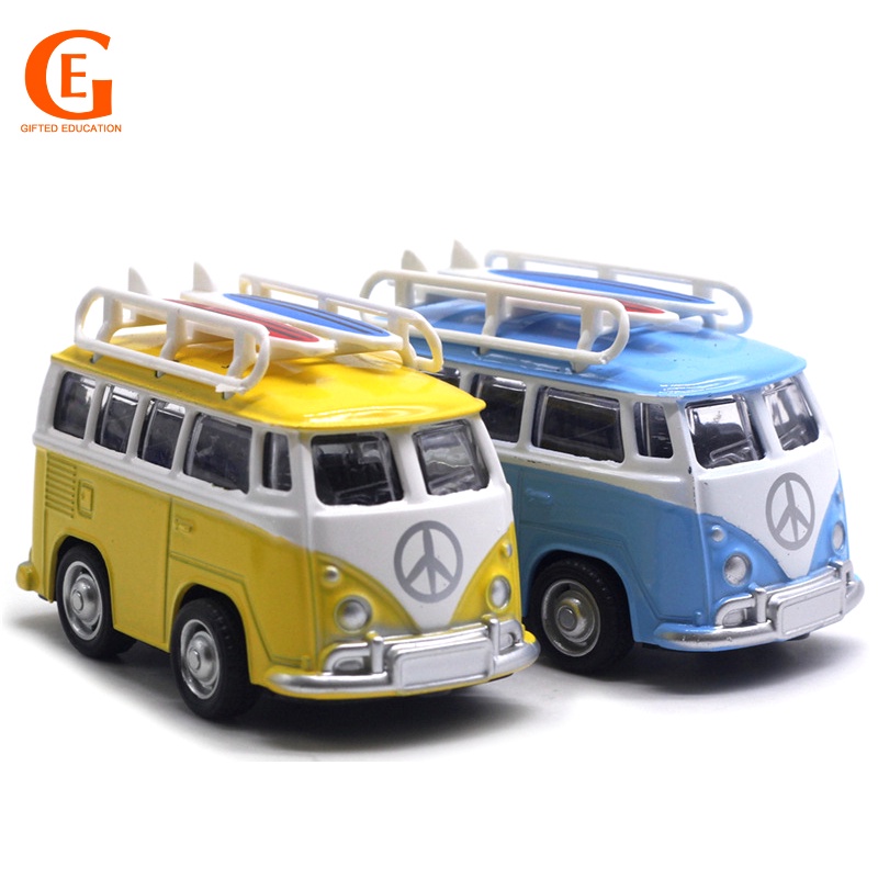 Simulation Travel Bus Model Alloy Plastic Pull Back Car Toys Children ...