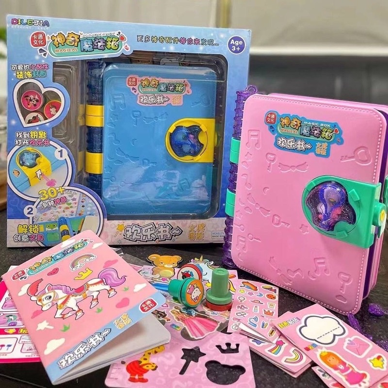 Girls' Castle Magic Notebook Toys 5 Surprise Opening Music Treasure Box ...