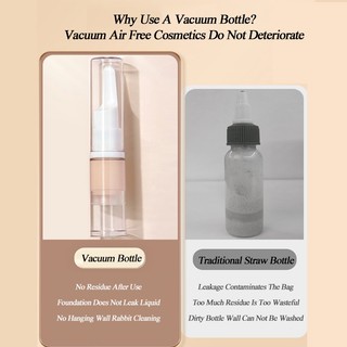 NEW 15/10/5ml Portable Travel Bottle Clear Foundation Dispenser Bottle ...