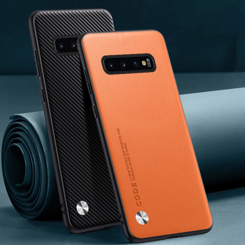 For Samsung Galaxy S10 / S10 Plus / S10 5G Shockproof Luxury Matte PU ...
