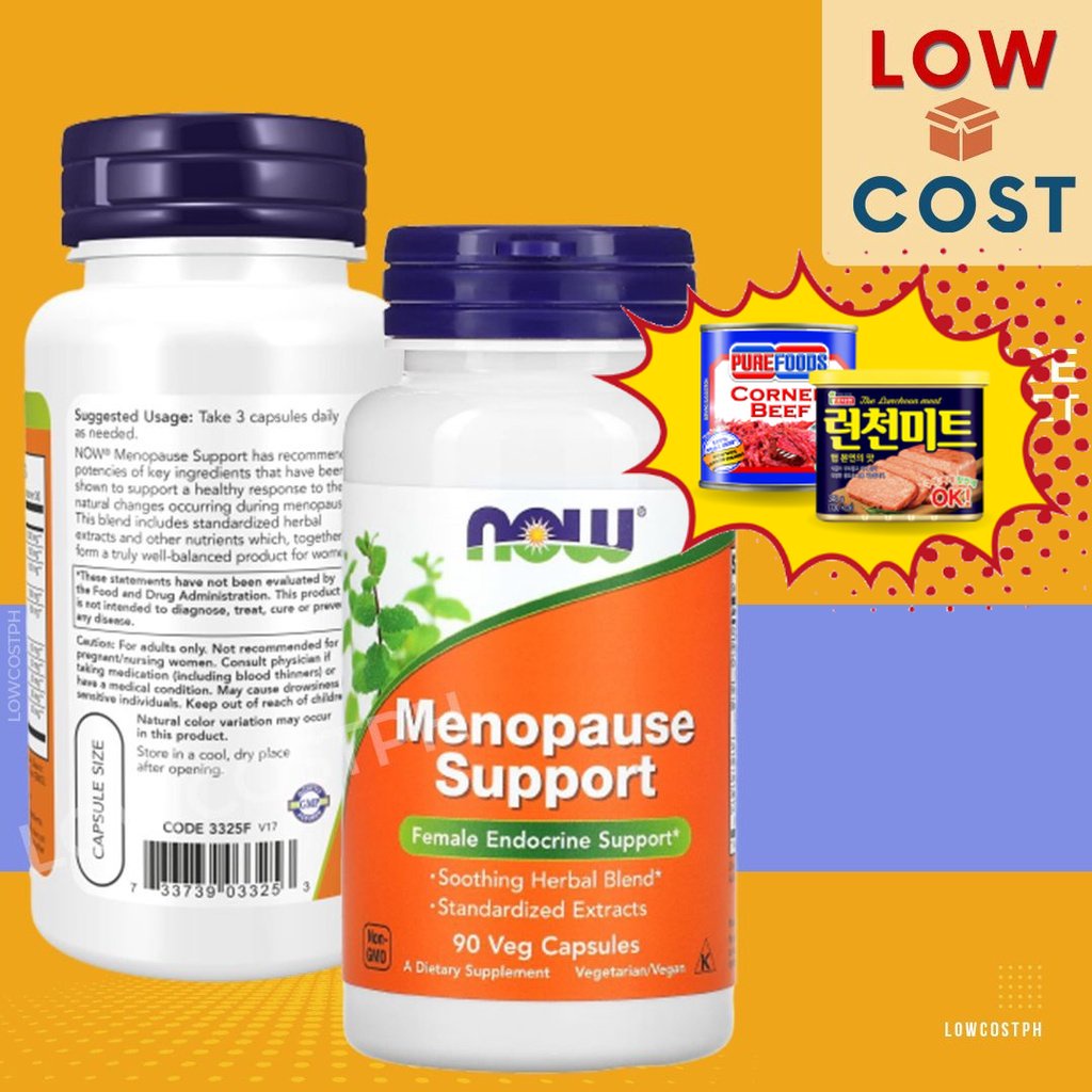 LowCostPh | NOW Foods, Menopause Support, 90 Veg Capsules, Female Endocrine Support, Non-GMO ...