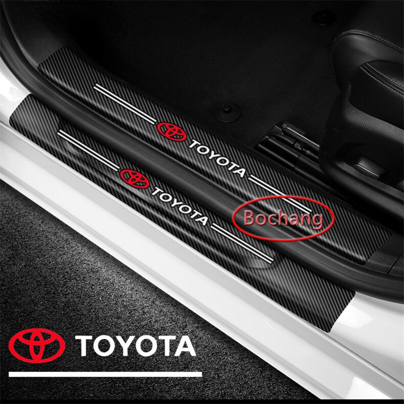bochang Car Door Scratch Protection Stickers Carbon Fiber For Toyota ...