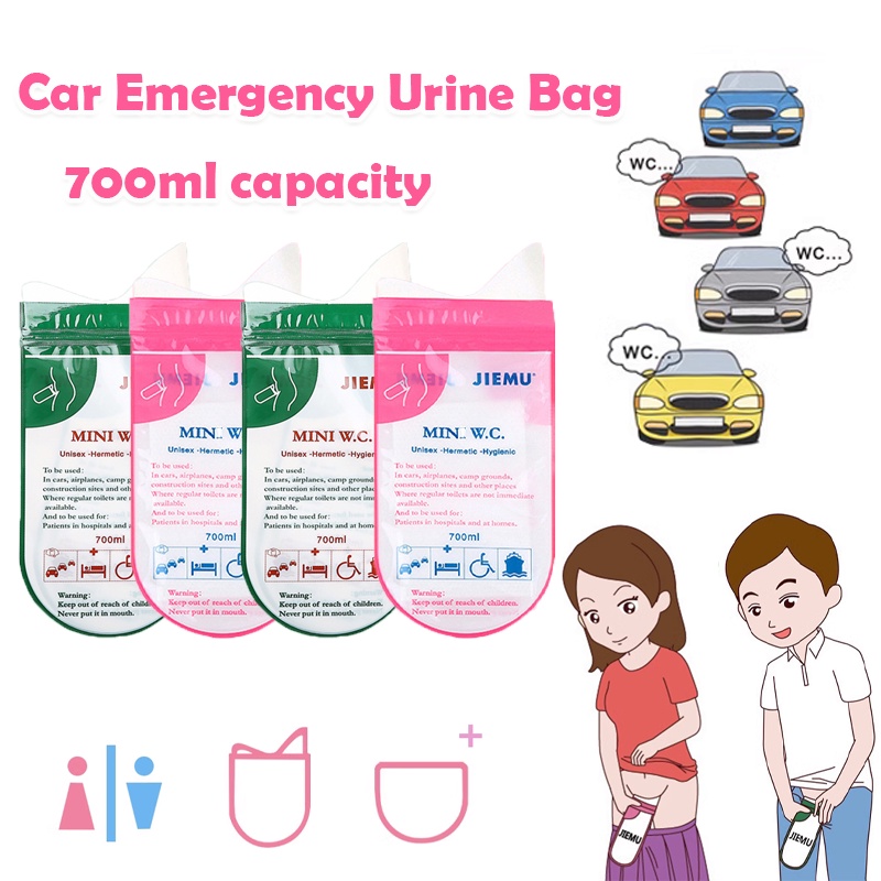 700ml Portable Car Emergency Pee Bag Outdoors Urine Bags Car Vomit Bags ...