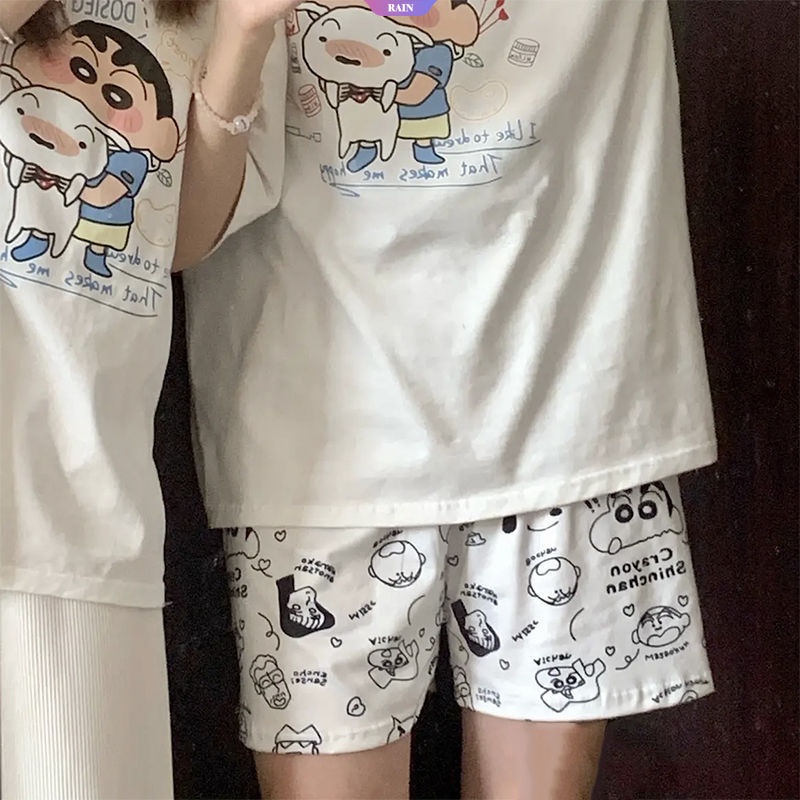 College Style Cartoon Anime Crayon Shin-chan Pochacco Full Print Women ...