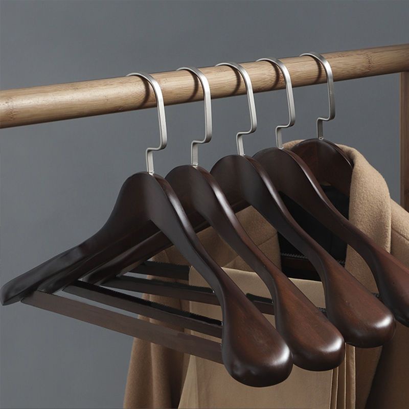 Suit Coat Hanger Solid Wood Wide Shoulder Seamless Anti-slip Suit ...
