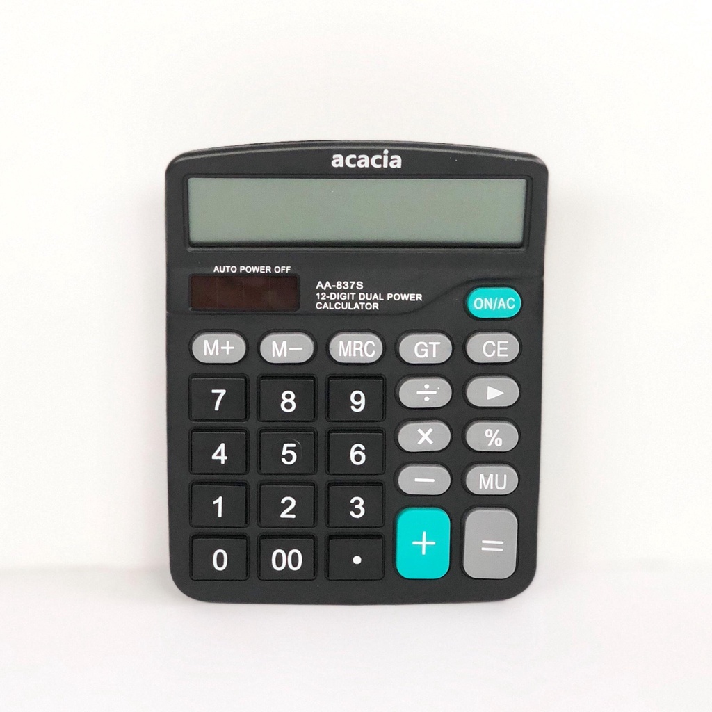12 Digits Acacia Two-Way Power Electronic Calculator AA-837S | Shopee ...