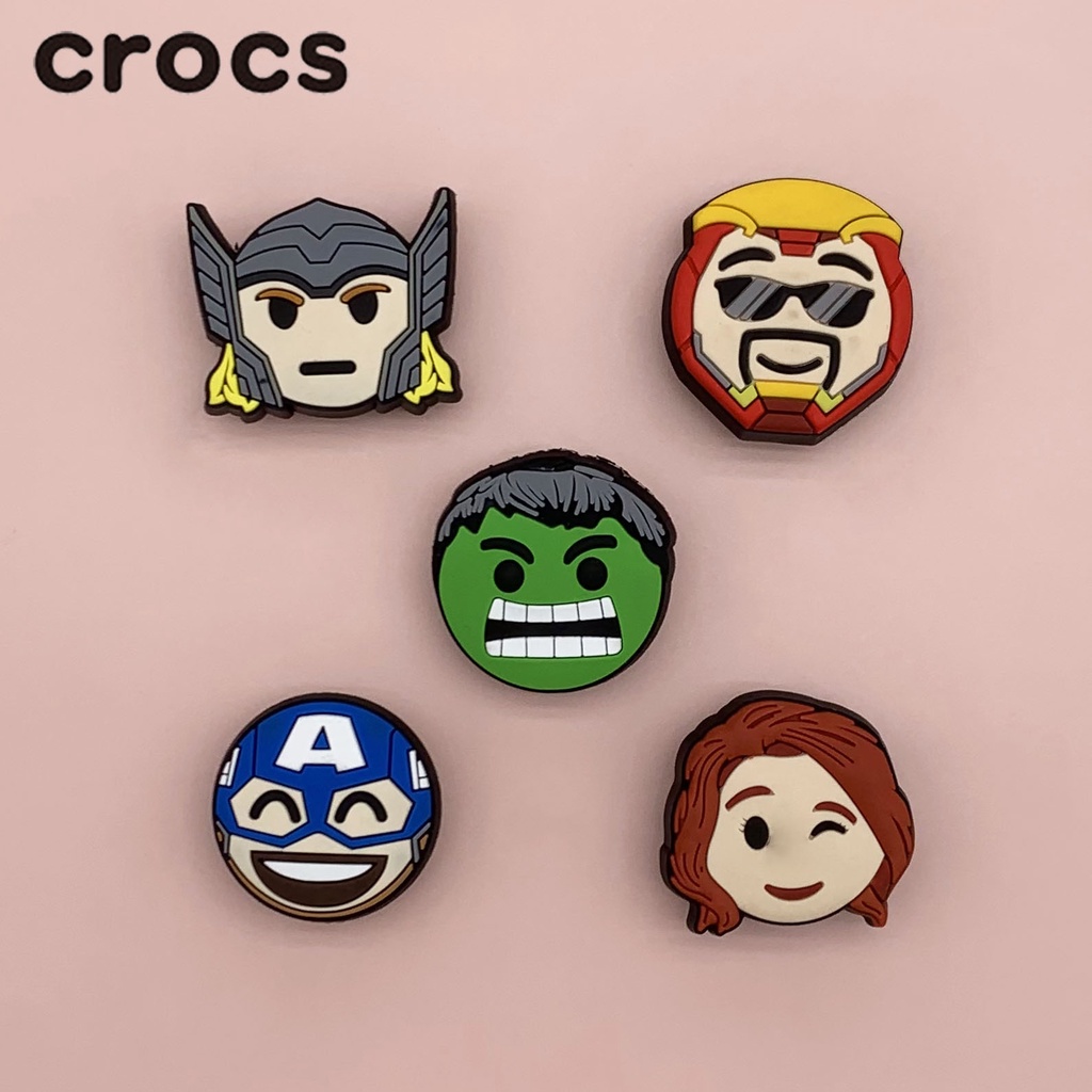 Crocs jibbitz shoe buckle Fun Marvel series hole shoe buckle Crocs ...