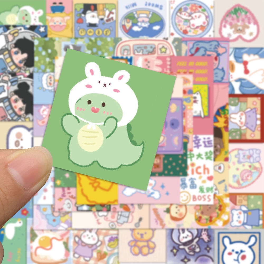 50 pieces of messy style Korean ig style cute stickers with high beauty ...