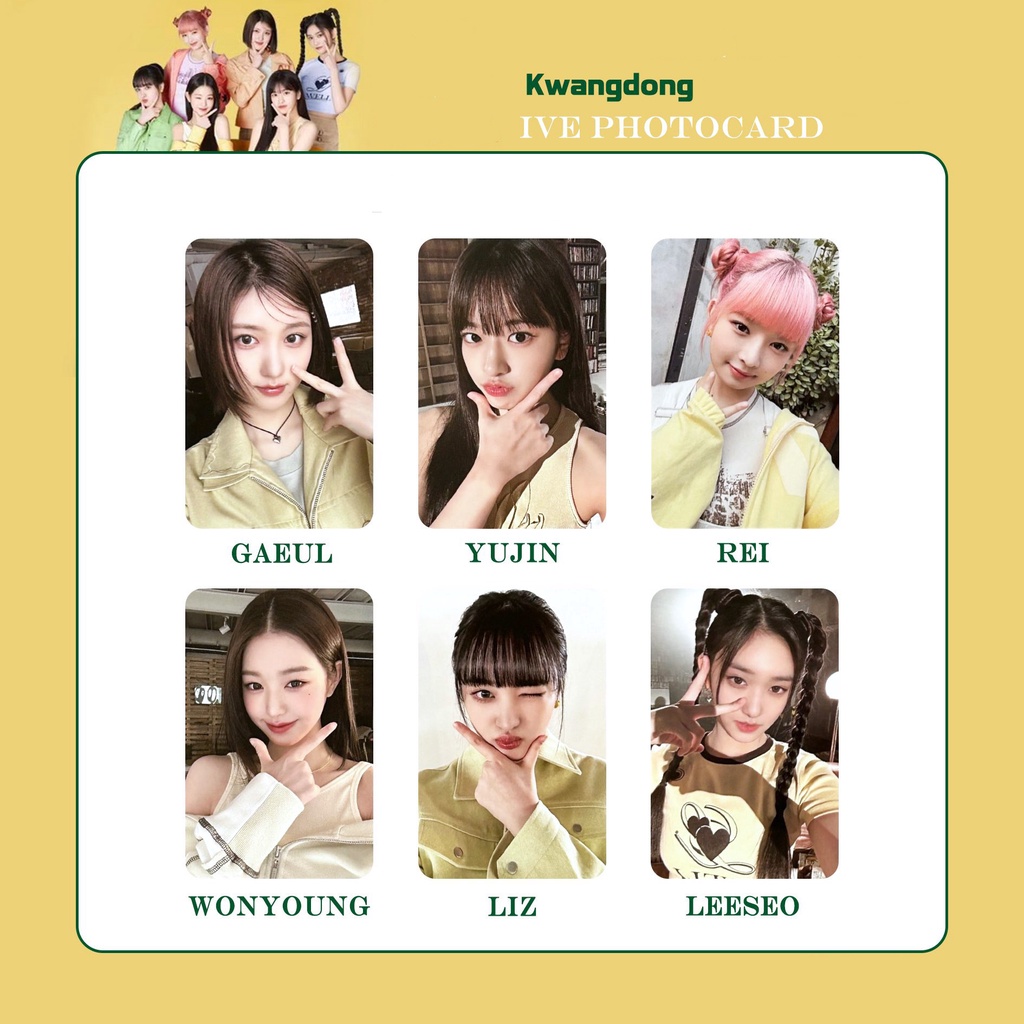 6pcs/set IVE X Kwang Dong Photocards LEESEO WONYOUNG GAEUL YUJIN REI ...
