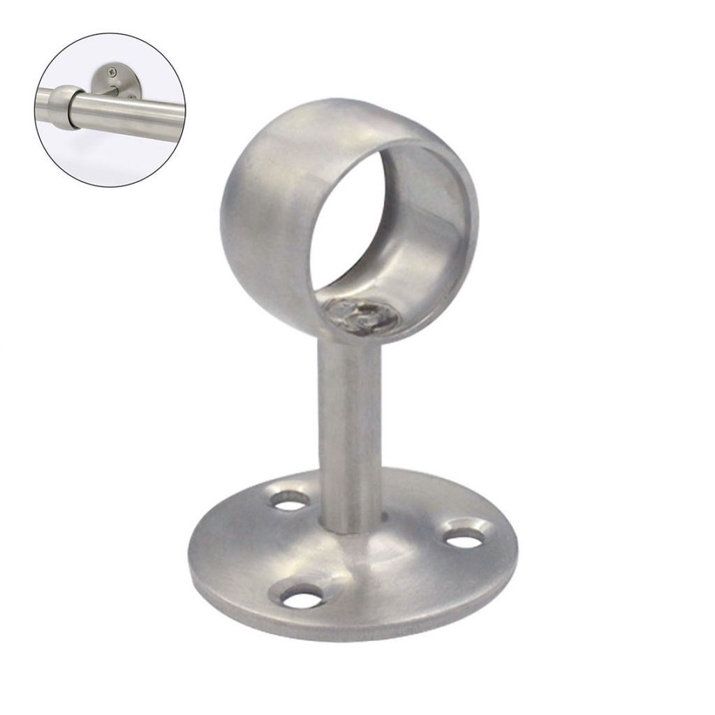 25mm Metal Flange Wardrobe Closet Rod Rail Curtain Rod Bracket | Shopee ...