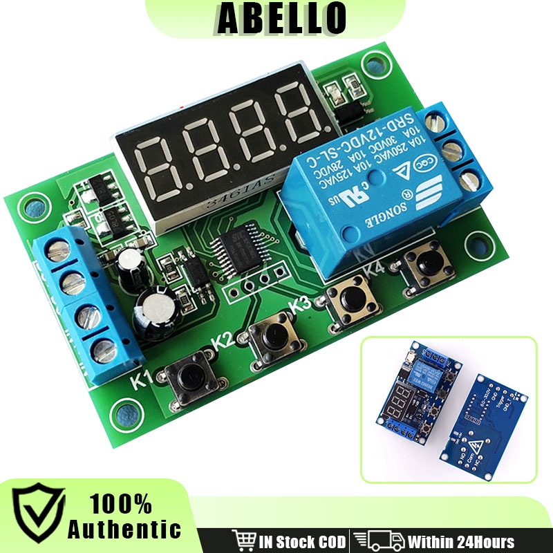 DC 5V 12V Delay Time Module Switch Timing Control Cycle Delay Relay ...
