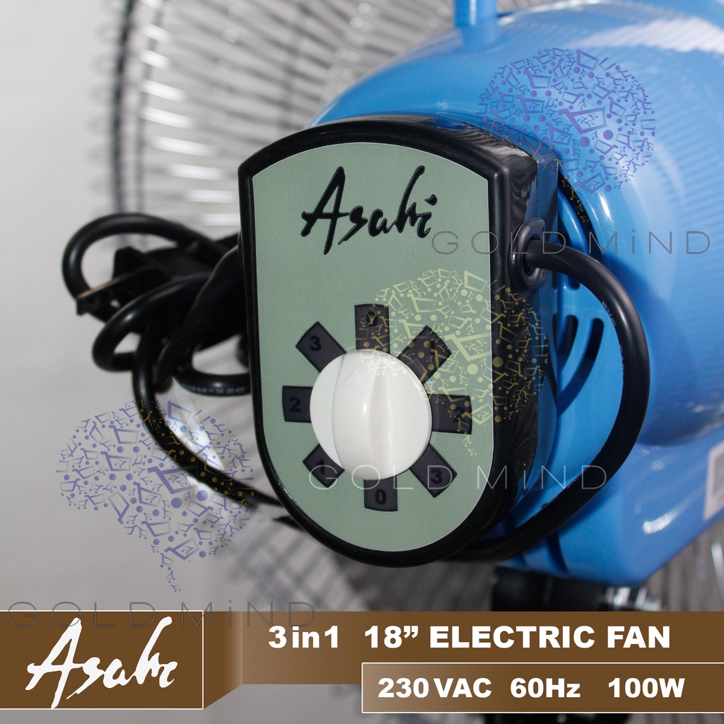 ASAHI Electric Fan Conver3ble Fan 100W Convertible Stand Fan - Gold ...