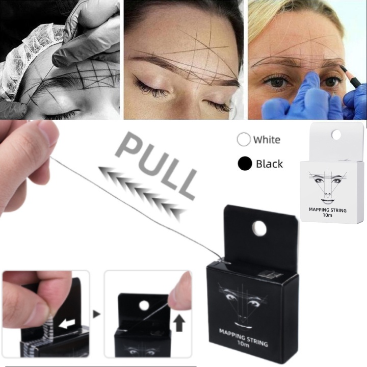 20M Microblading Mapping Pre Ink String for Eyebrow Dyeing Semi ...