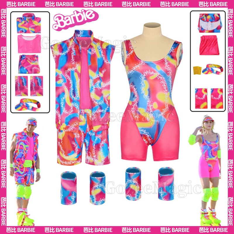 Movie Barbie Ken Barbe Sports Wear Shirt and Shorts Set with Hat Unisex ...