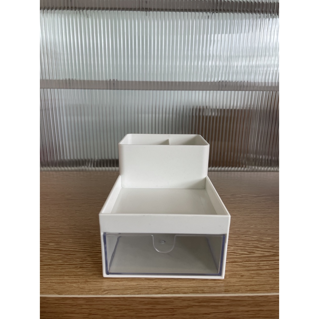 MINISO Minimalist Solid Color Single Layer Desktop Storage | Shopee ...