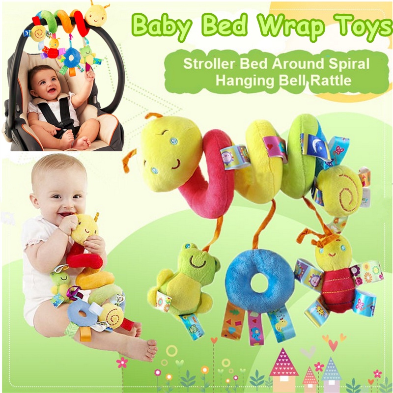 Baby Bed Wrap Toys Honey Hanging Stuffed Wrap Crib Bed Stroller Car ...
