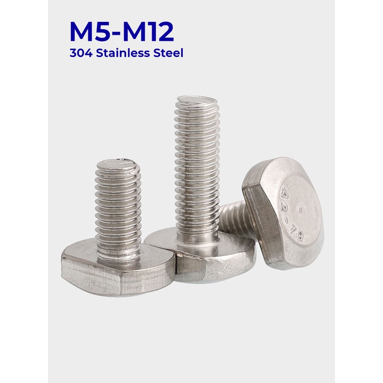 M5 M6 M8 M10 M12 GB37 304 Stainless Steel T-Slot Bolt T Shape Type ...