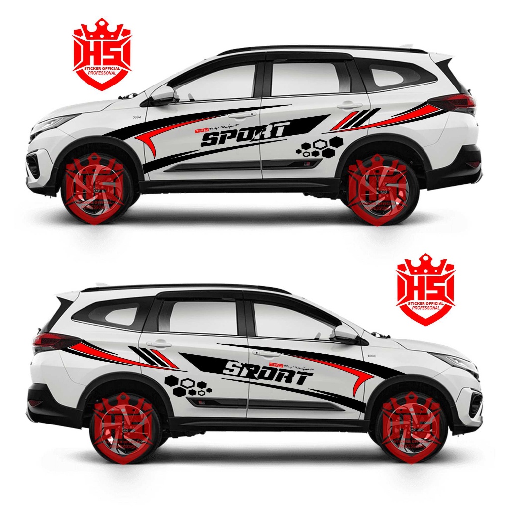 Toyota rush car sticker list toyota rush car body trd sportivo sticker ...
