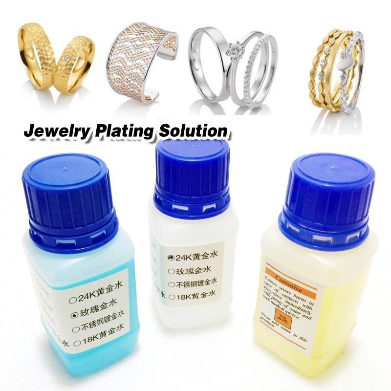 Jewelry Plating Solution Rose Gold 24K Gold Platinum Electroplating ...