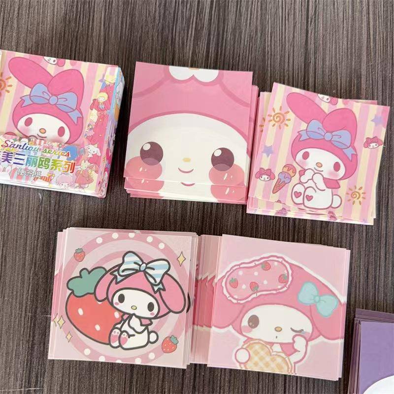 200pcs/lot Sanrio Memo Pads Material Paper Mymelody Kuromi Pochacco ...