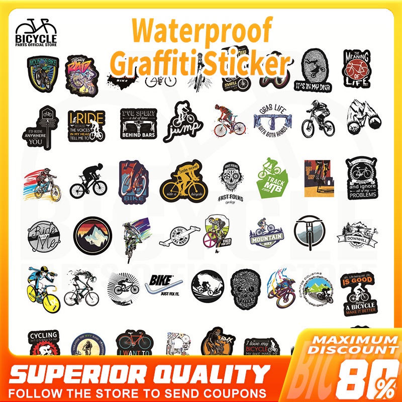 1PCS Bike style Waterproof Sticker for Bike Mountain Water bottle ...