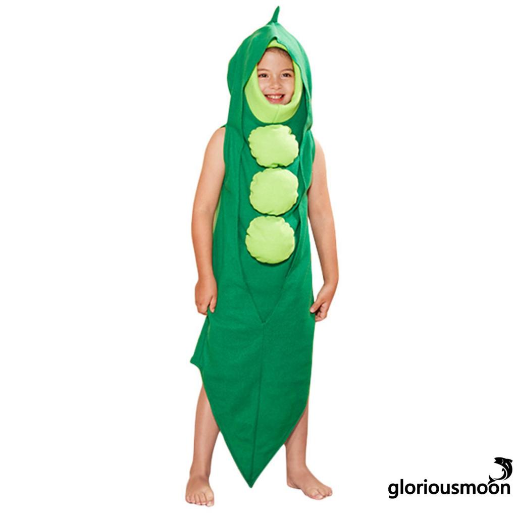 GLORIOUSMOON-Pea Costume for Kids Funny Fruits Veggies Food Halloween ...
