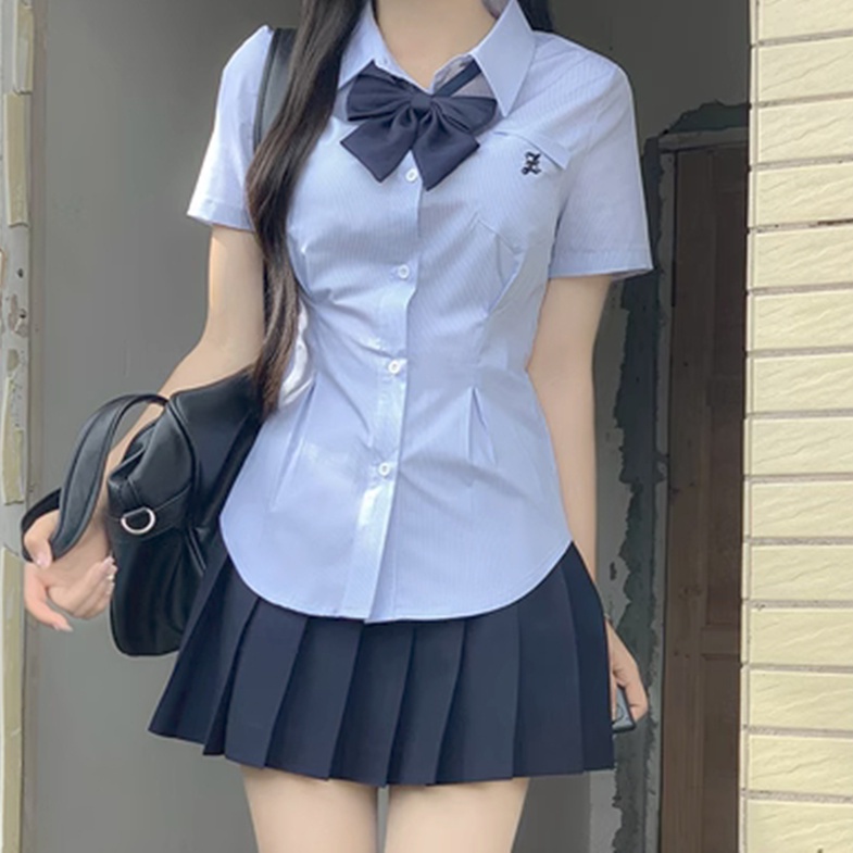 Japanese College Style JK Uniform Tight Waist Slimming Student Uniform ...