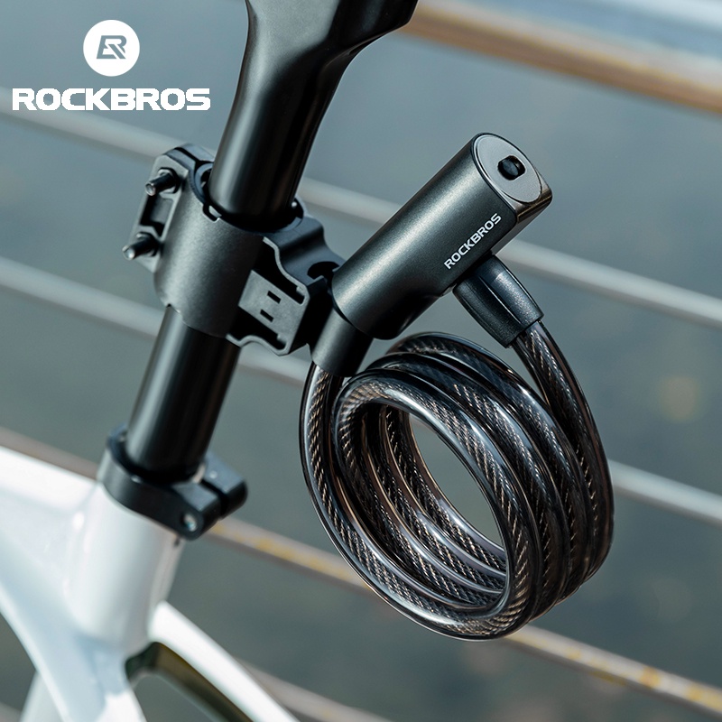 Local Delivery Rockbros Steel Anti-theft Protable Cable Bike Lock Cable ...