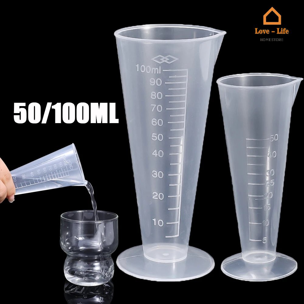 Portable Transparent Plastic Graduated Measuring Cup/ Clear Graduated ...