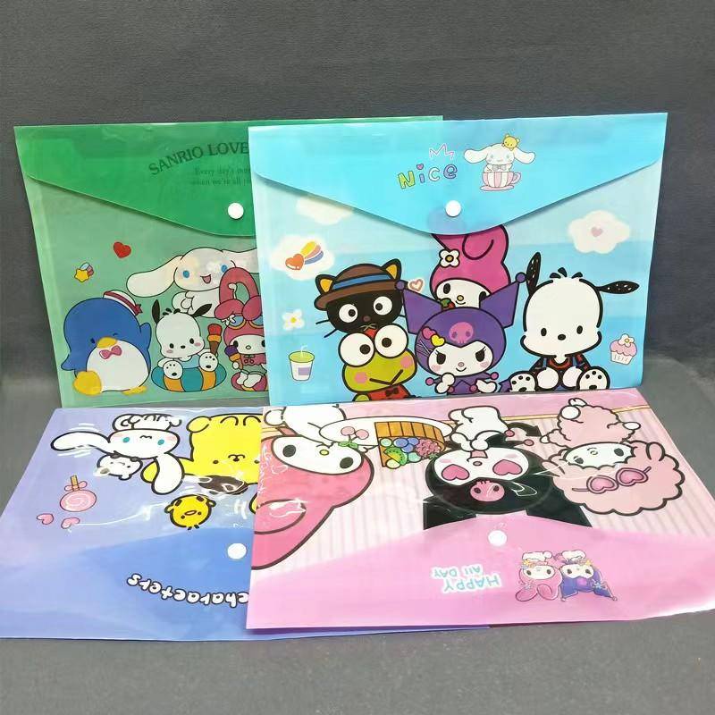 4Pcs Creative Sanrio A4 File bag Cute Doraemon Office school Archives ...