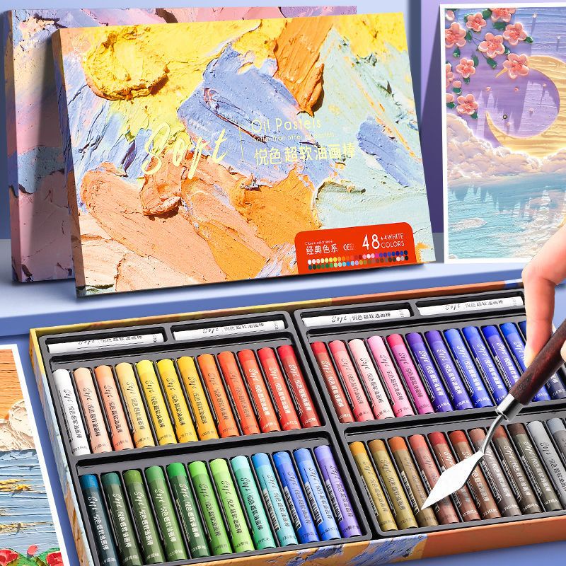 Super Soft Oil Pastel Set Artist Crayon 48 Colors Professional Painting ...