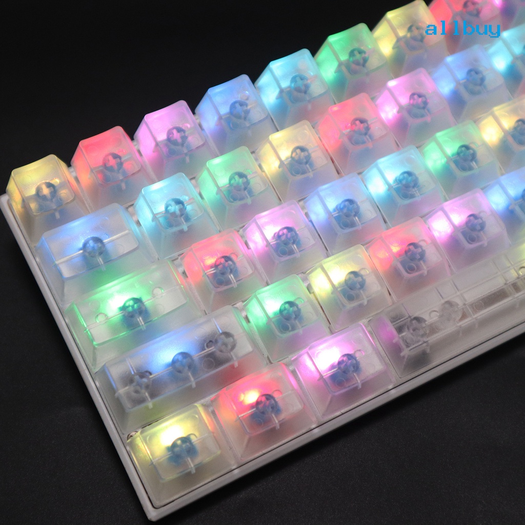 [ALY] 104 Keys Key Caps Transparent Clear Ergonomic No Lettering Anti ...