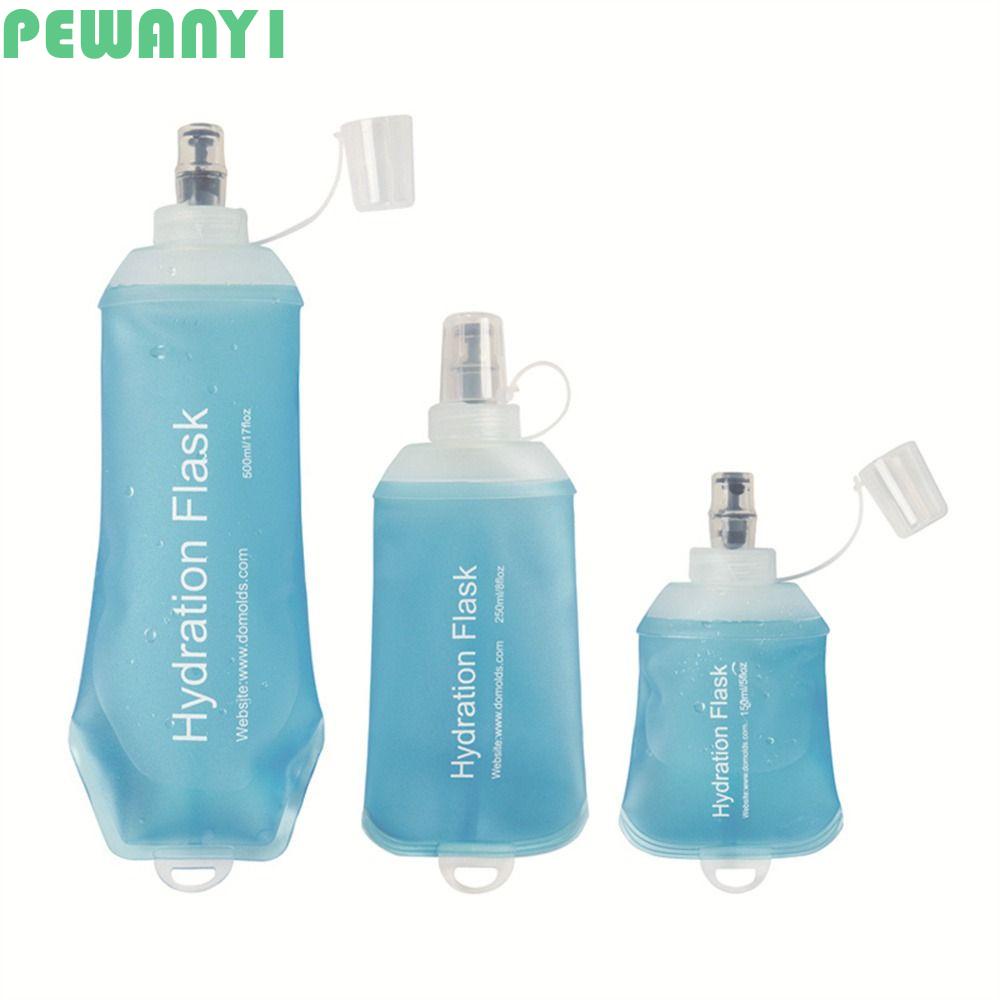 PEWANY1 Folding Water Bottle Climbing Hiking Soft Flask Blue Water Bag Sport Water Bottle for ...