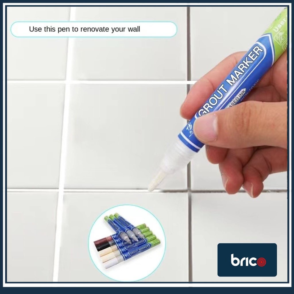 Brico Tile Gap Repair Color Pen White Tile Refill Grout Pen Mouldproof ...