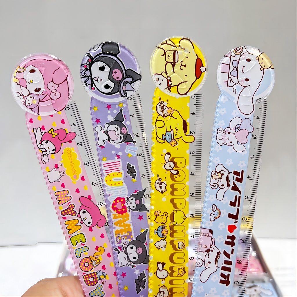 Cartoon Ruler Sanrio 15cm Scale Transparent Ruler Drawing Measuring ...