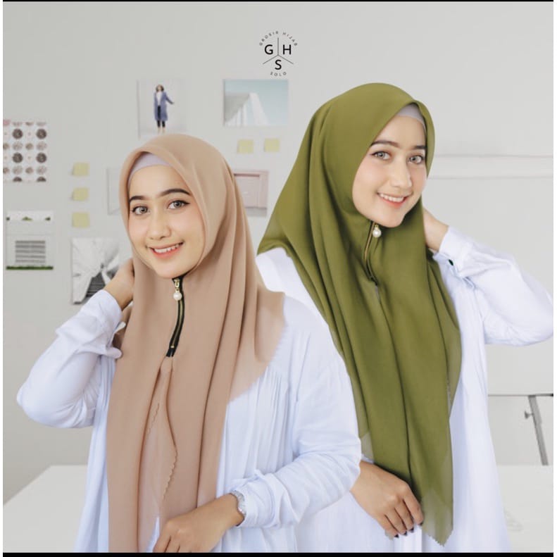 Instant Zipper Hijab Square Zipper Zipper Lasercut Instant Hijab Square ...