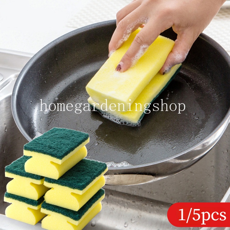 1/5pcs Colorful Dishwashing Sponge Washing Scourer Home Dishwasher ...