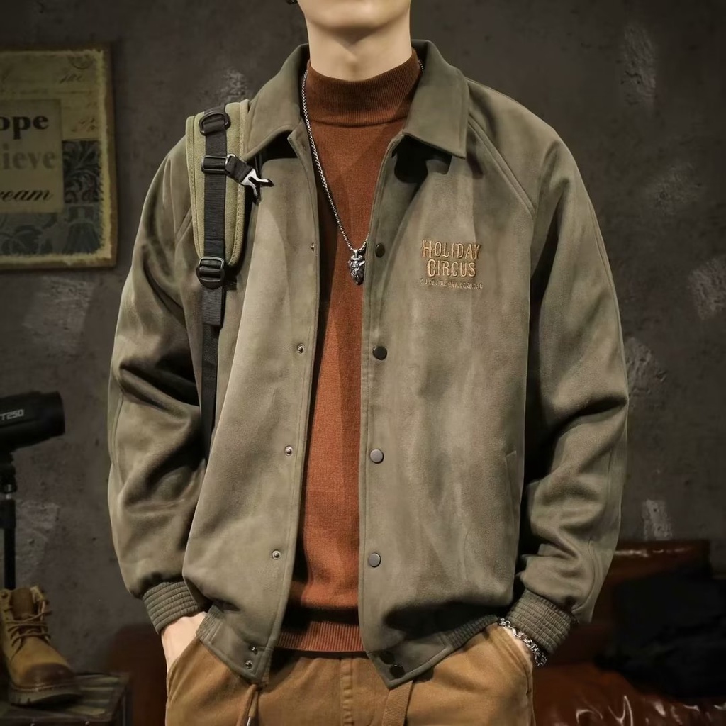 American Heavy Weight Air Layer High Quality Work Jacket Men Loose And ...