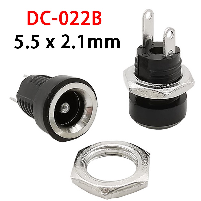 10Pcs DC Power Connector Pin 2.1x5.5mm 5.5x2.5mm Female Plug Jack ...