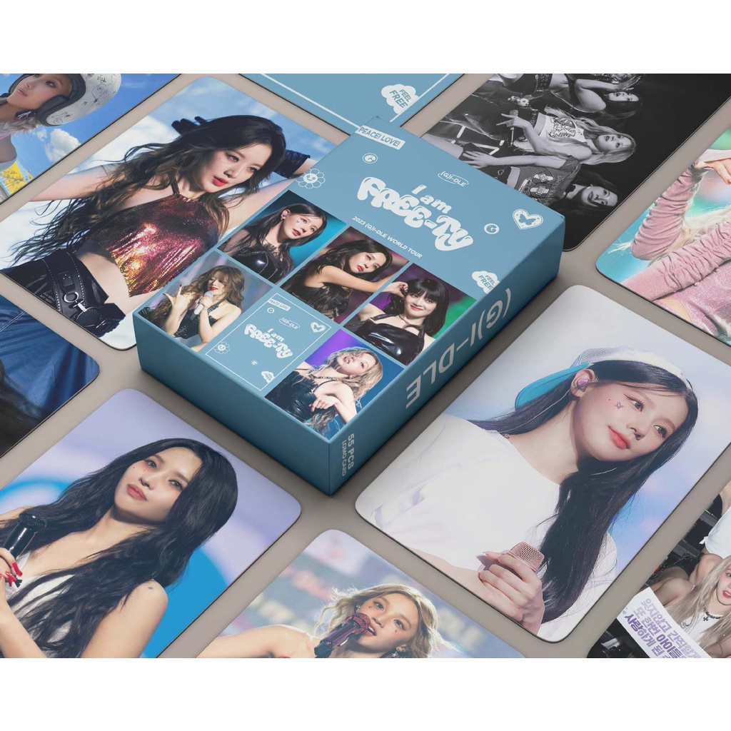 55pcs/box (G)I-DLE I am FREE-TY World Concert Photocards GIDLE I FEEL ...