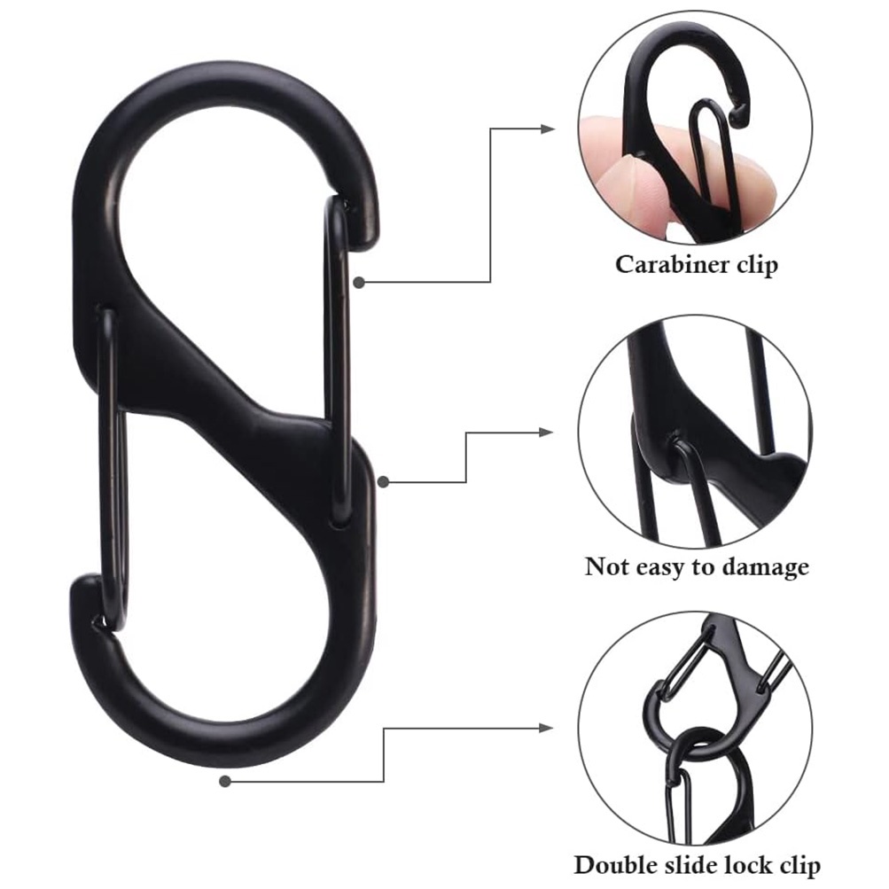 Mini Carabiner Hook Clasps Clips Climbing Carabiners Spring Key Ring ...